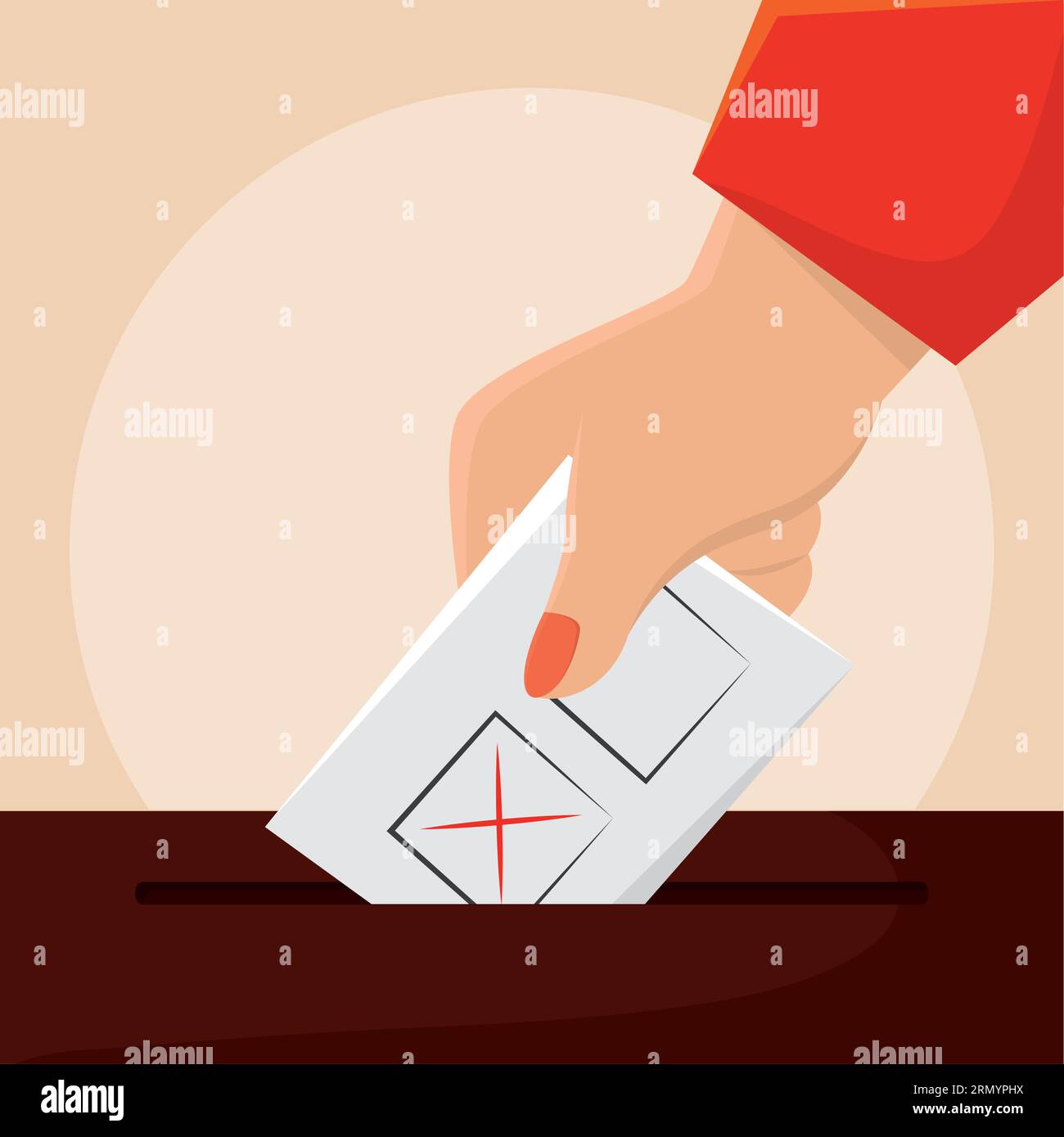 Hand holding an election vote Election day Vector Stock Vector Image ...