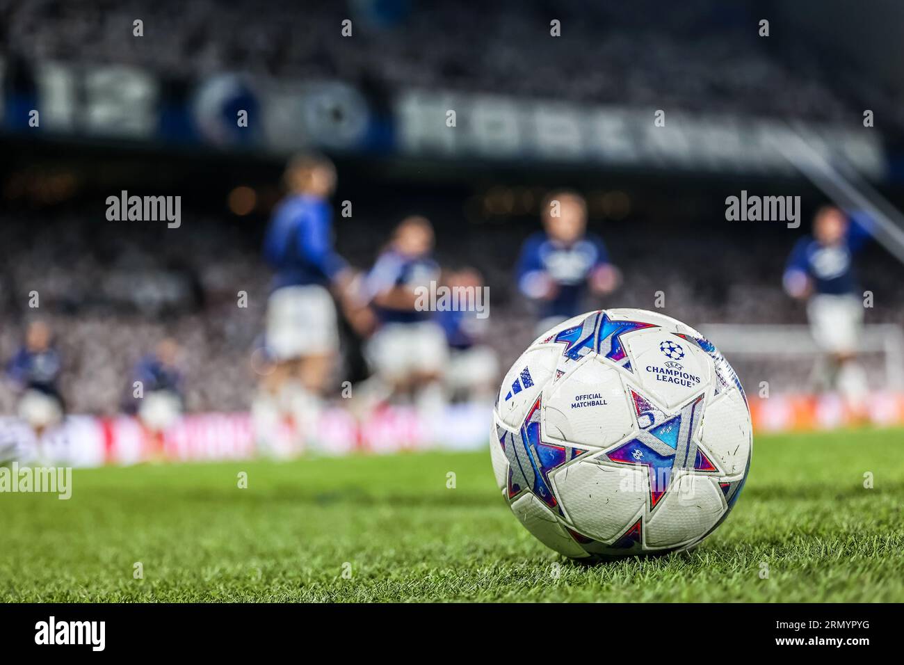 Copenhagen, Denmark. 30th Aug, 2023. The match ball from Adidas is ready for the UEFA Champions ...