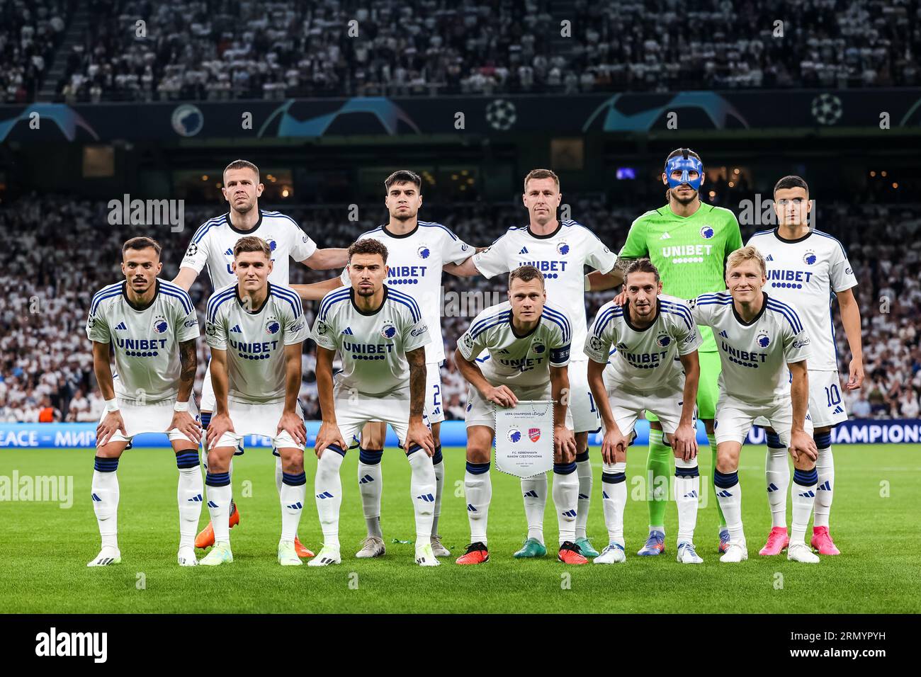 Copenhagen, Denmark. 30th Aug, 2023. The starting-11 of FC Copenhagen for the UEFA Champions ...