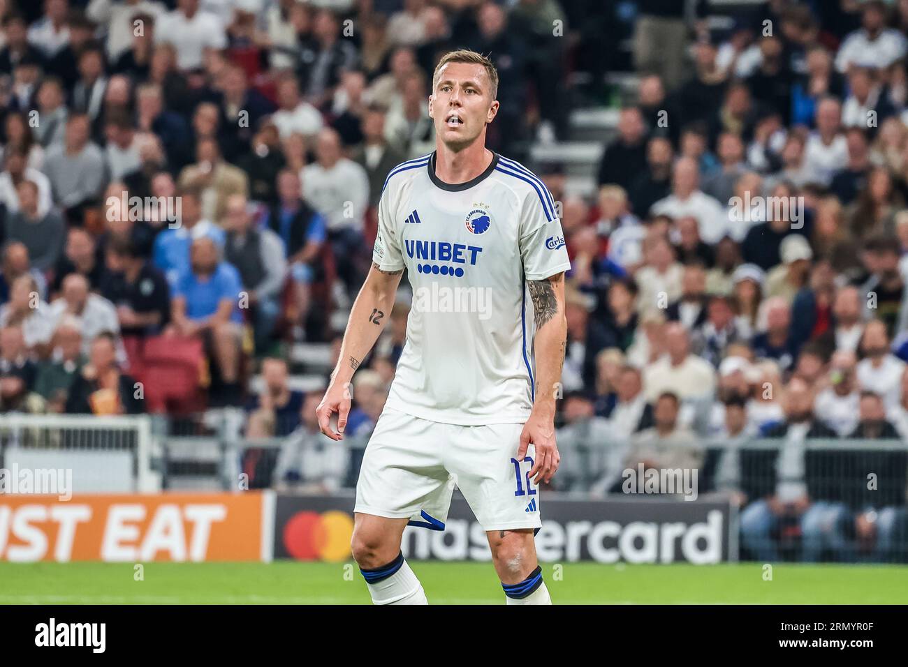 Copenhagen, Denmark. 30th Aug, 2023. Lukas Lerager (12) of FC Copenhagen seen during the UEFA ...