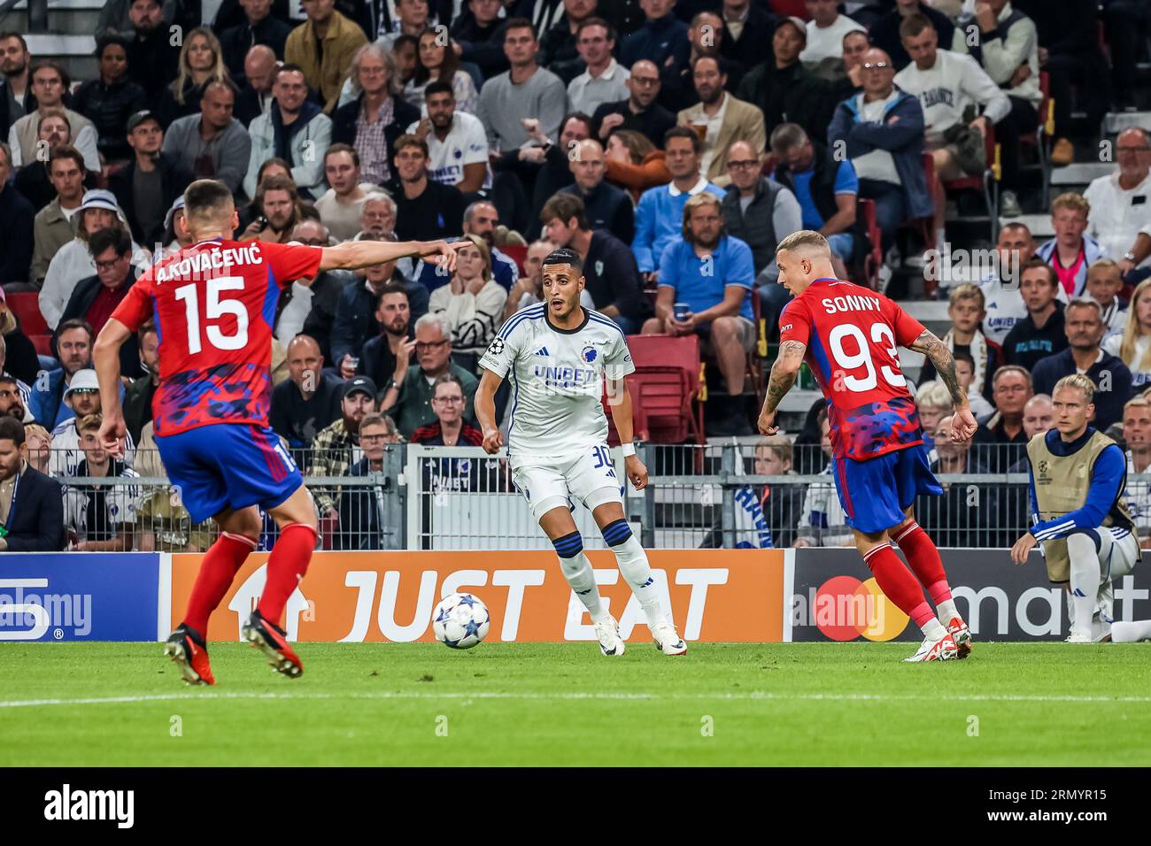 Copenhagen, Denmark. 30th Aug, 2023. Elias Achouri (30) of FC Copenhagen seen during the UEFA ...