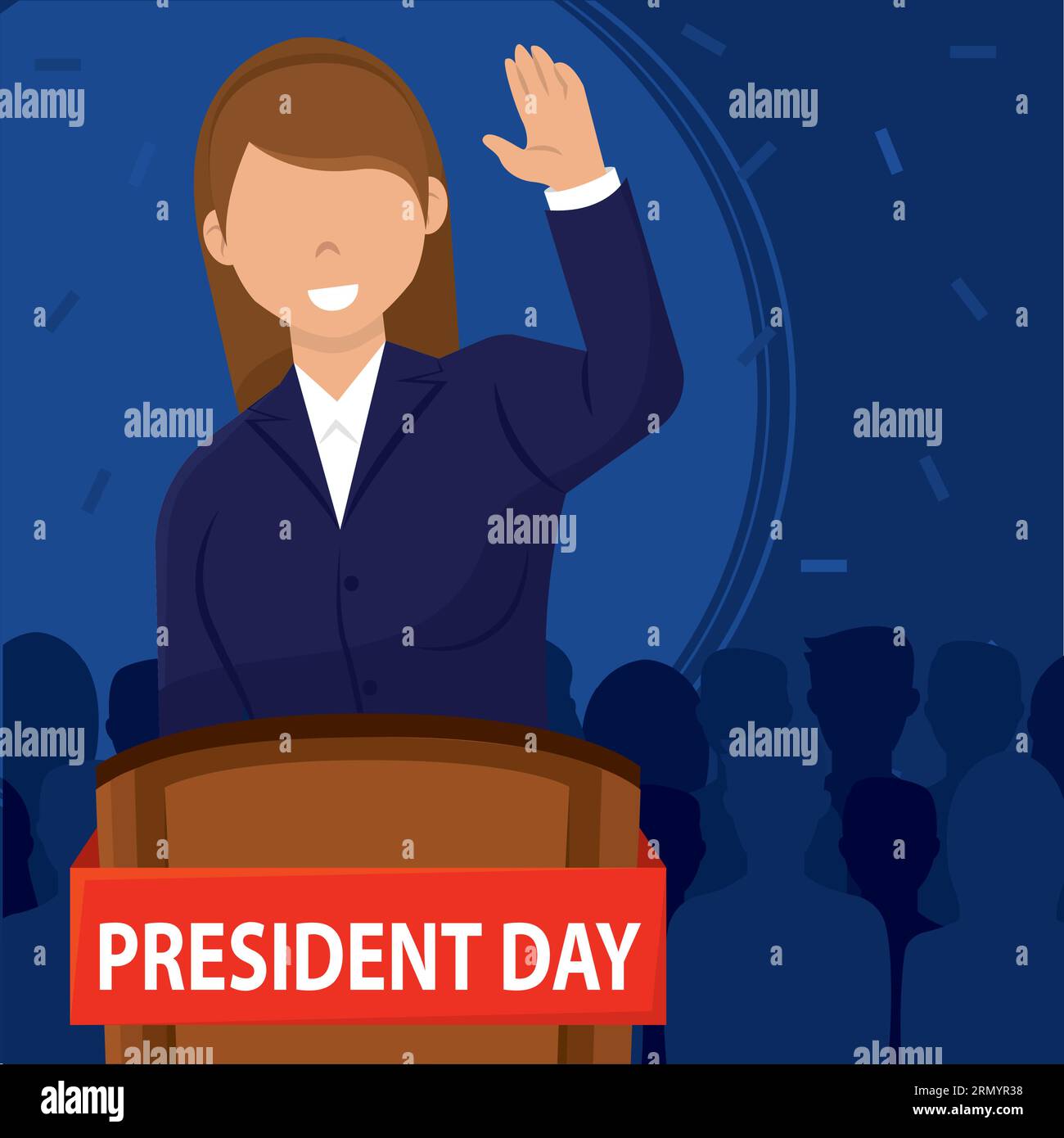 Isolated female president character hi-res stock photography and images ...