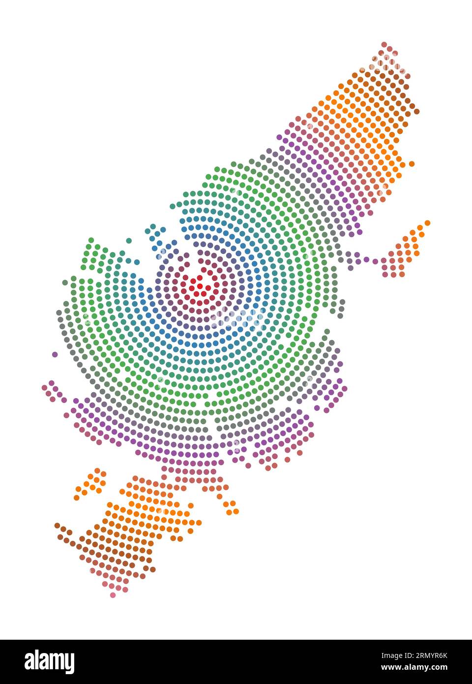 Lewis and Harris dotted map. Digital style shape of Lewis and Harris ...