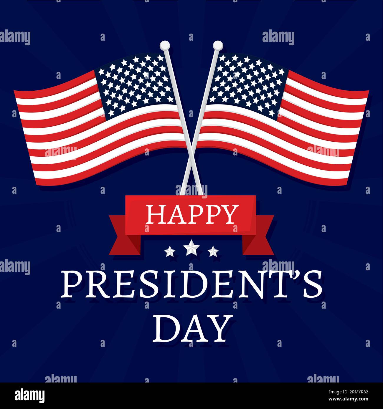 Flags american happy president day Stock Vector Images - Alamy