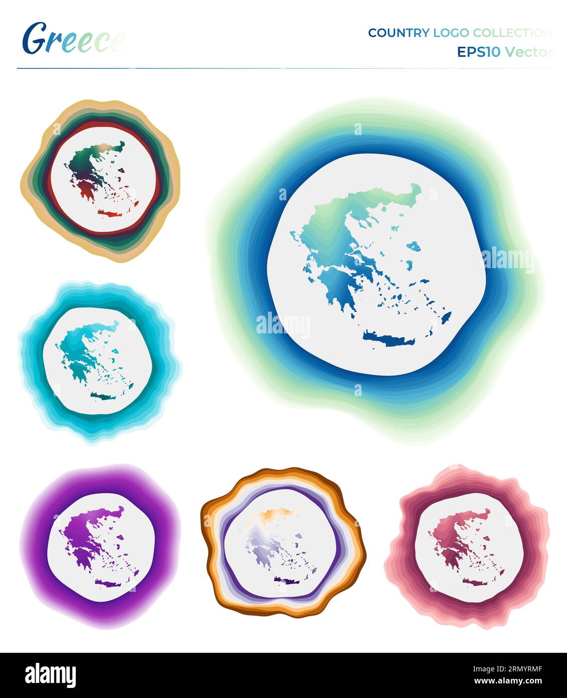 Modern map greece country hi-res stock photography and images - Alamy