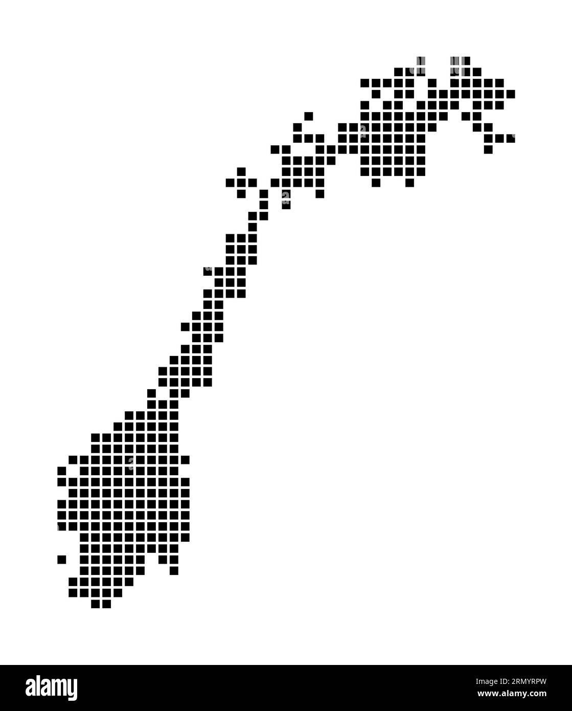 Norway map. Map of Norway in dotted style. Borders of the country ...
