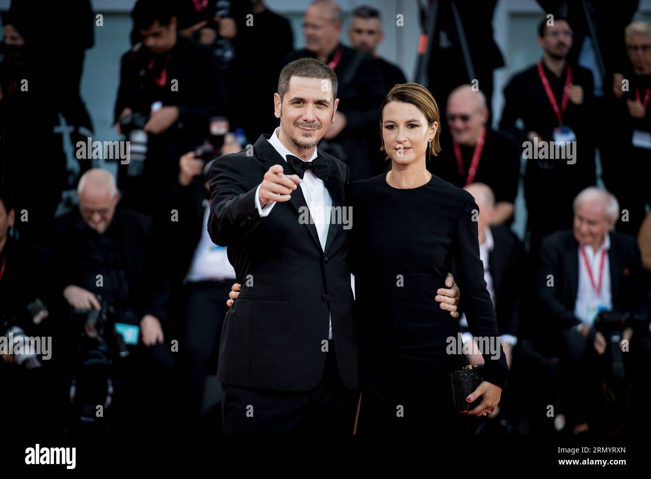 VENICE, ITALY - AUGUST 30: Jury member Gabriele Mainetti and Alice ...