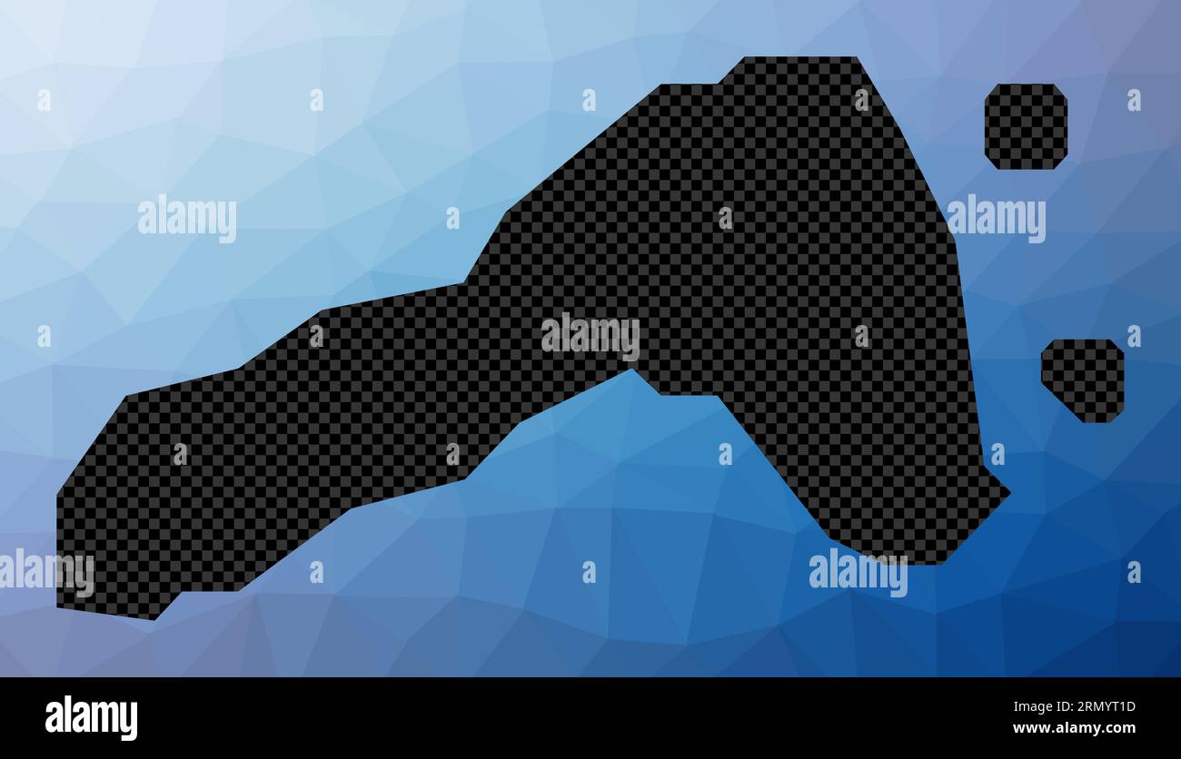 Ko Lipe geometric map. Stencil shape of Ko Lipe in low poly style ...