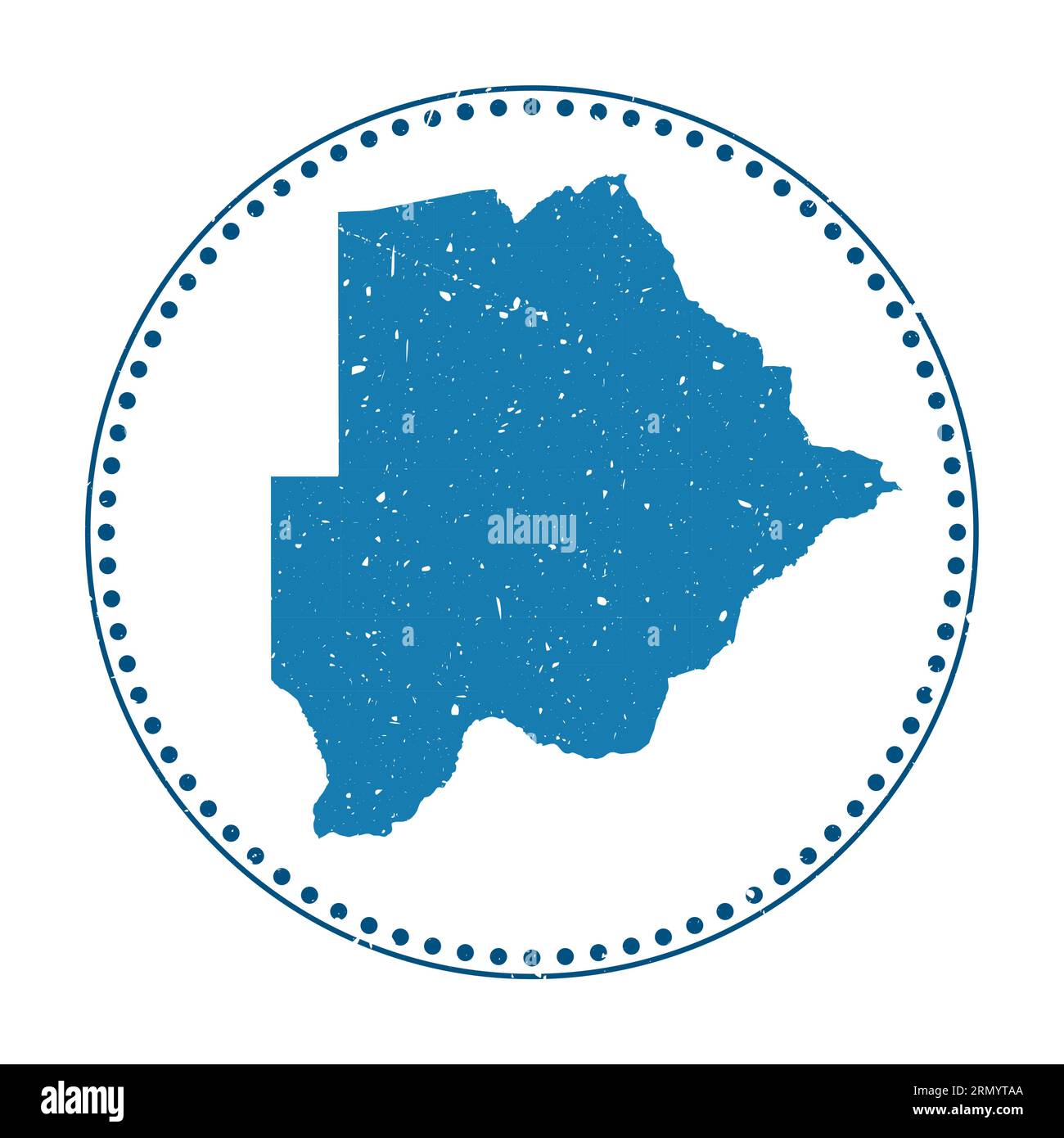 Botswana sticker. Travel rubber stamp with map of country, vector ...