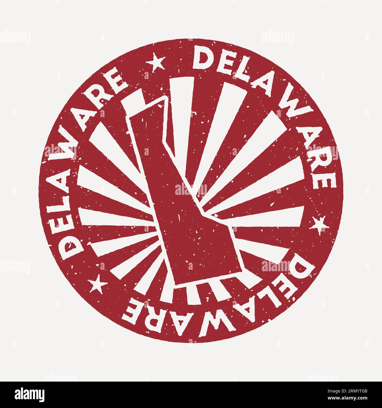 Delaware stamp. Travel red rubber stamp with the map of the US state ...