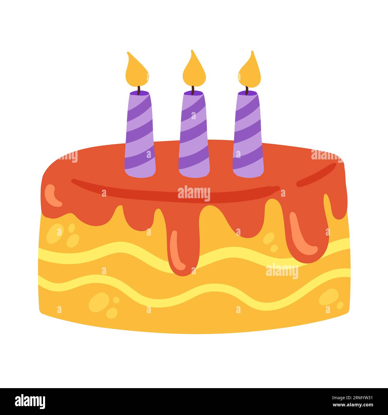 Birthday cake with candles. Bakery sweet product, festive delicious ...