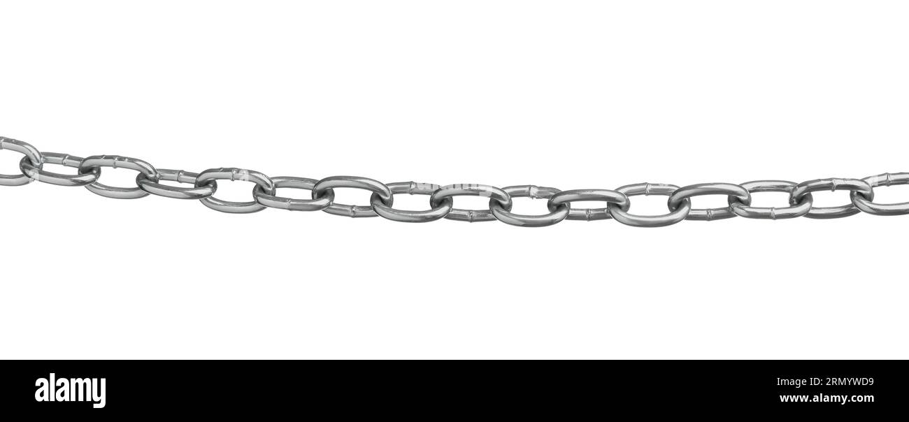 One common metal chain isolated on white Stock Photo - Alamy