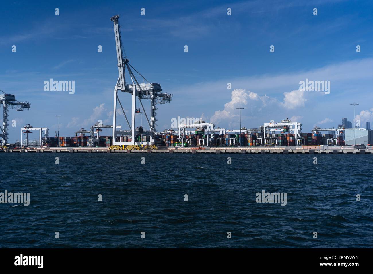 Pictures from the Port of Meblurne on a fine sunny day focussed on a ...