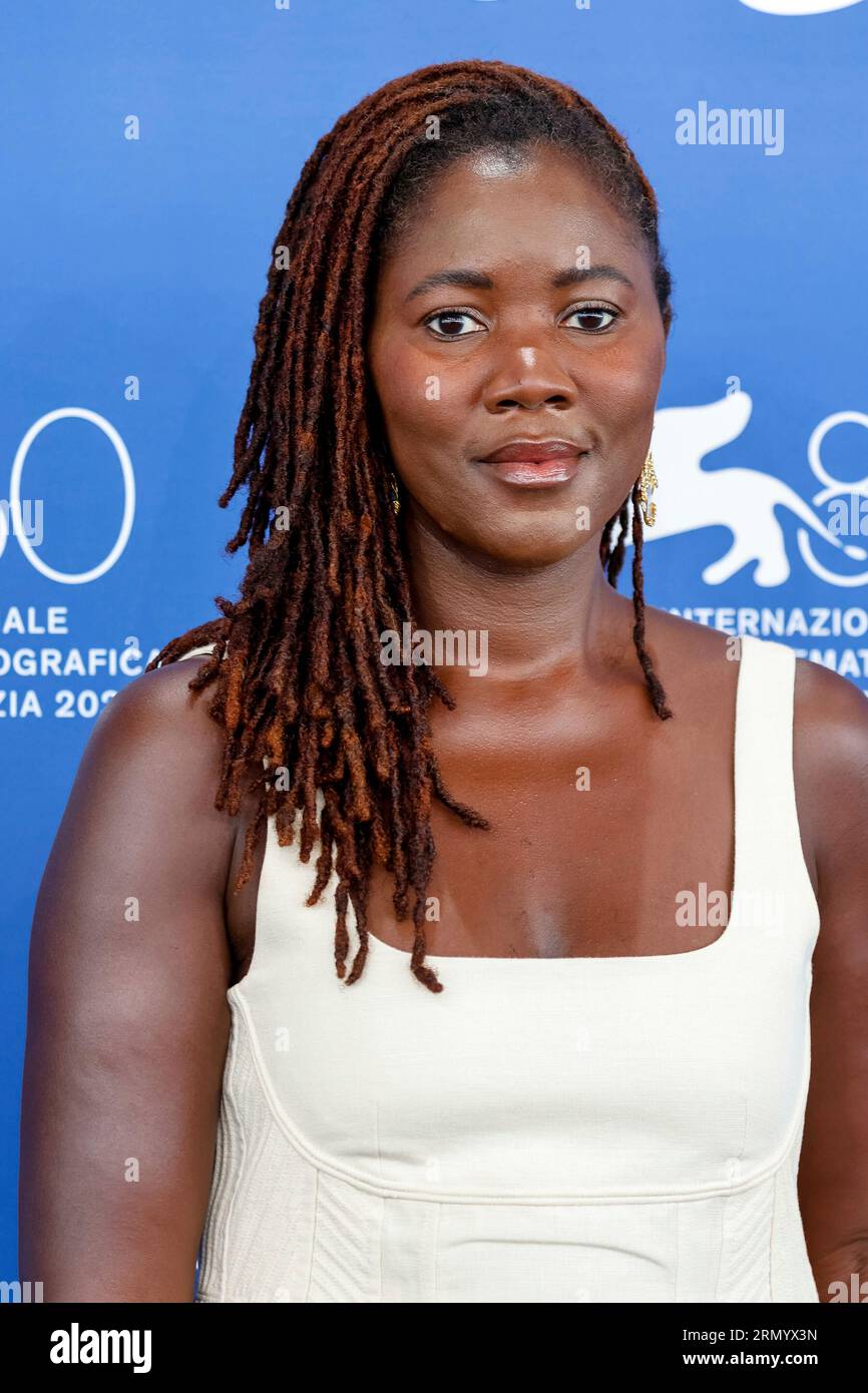Alice Diop pose at the Orizzonti jury photocall of the 80th Venice ...