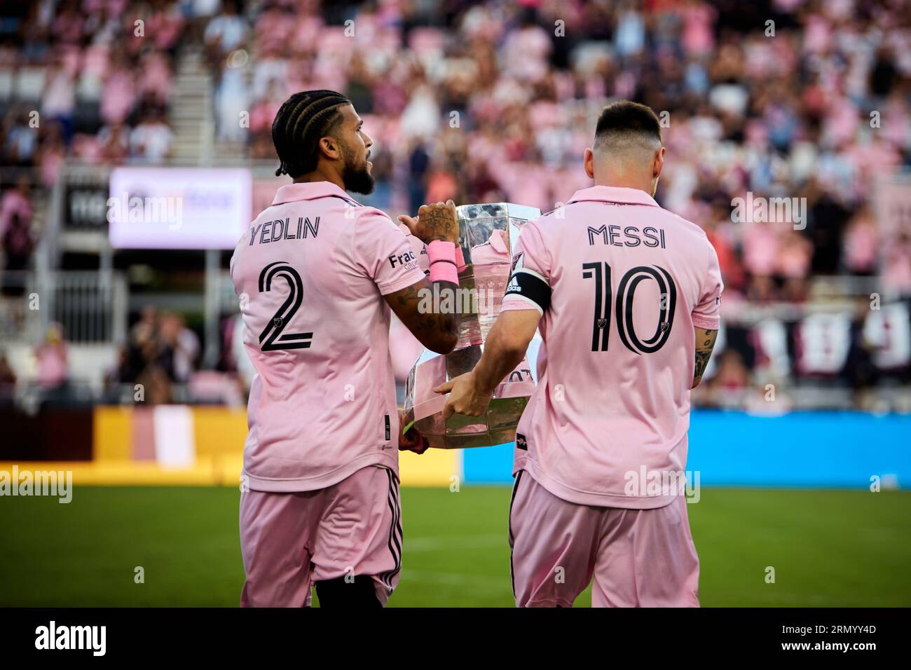 10-Lionel Messi of Inter Miami, Inter Miami CF Team, Trophy 2023 Inter ...