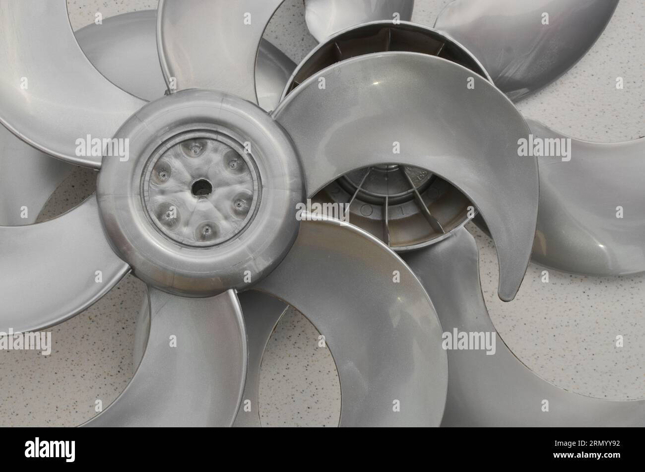 Detail of the fan blades, emphasizing the importance of maintenance and ...