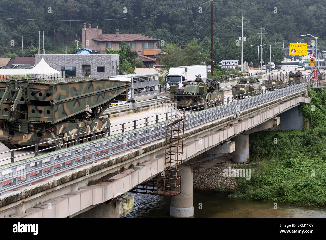 31st Aug, 2023. S. Korea-U.S. UFS drill Tanks and armored vehicles from ...