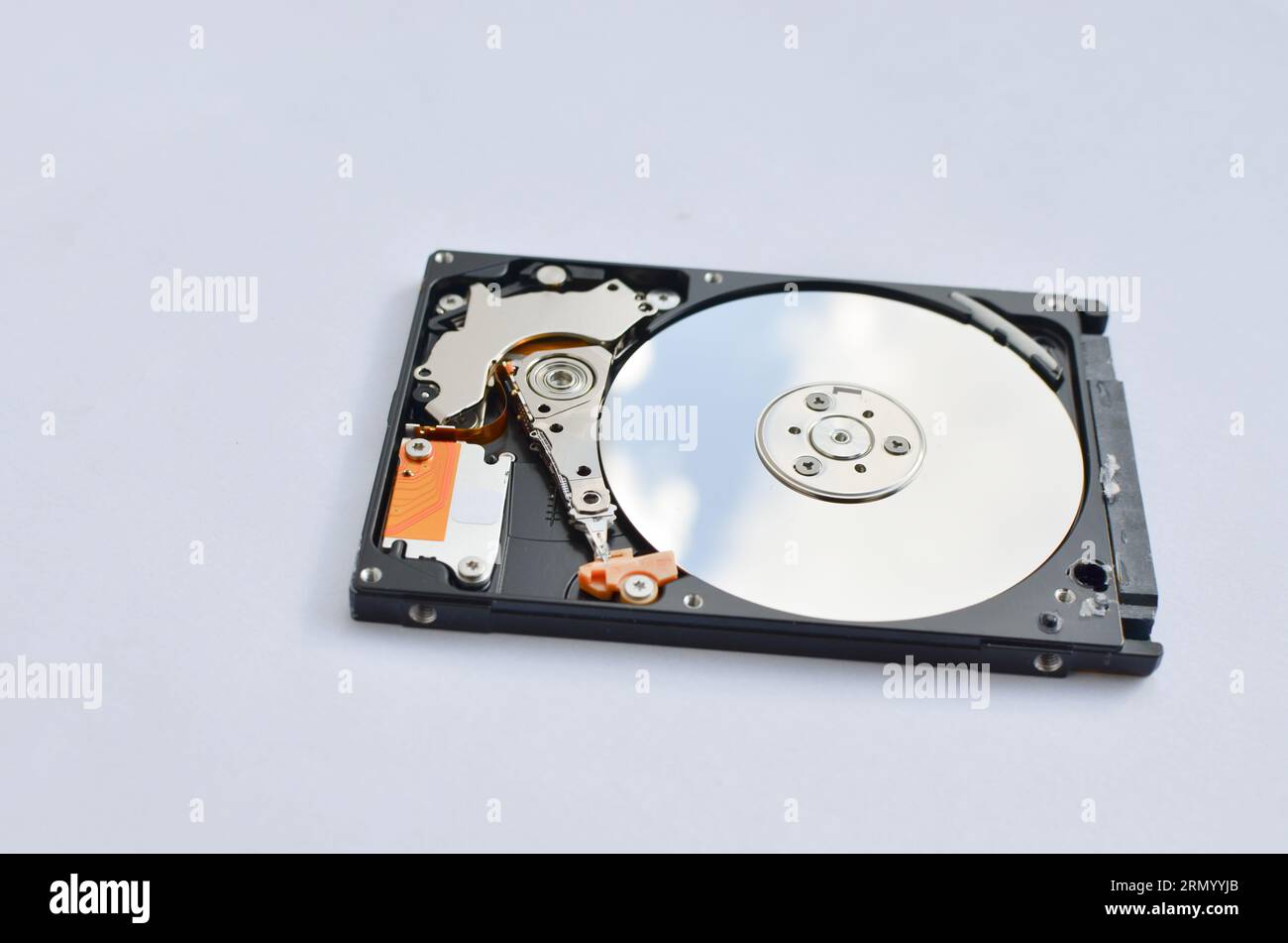 Detailed close-up of a laptop hard disk, conveying the importance of ...