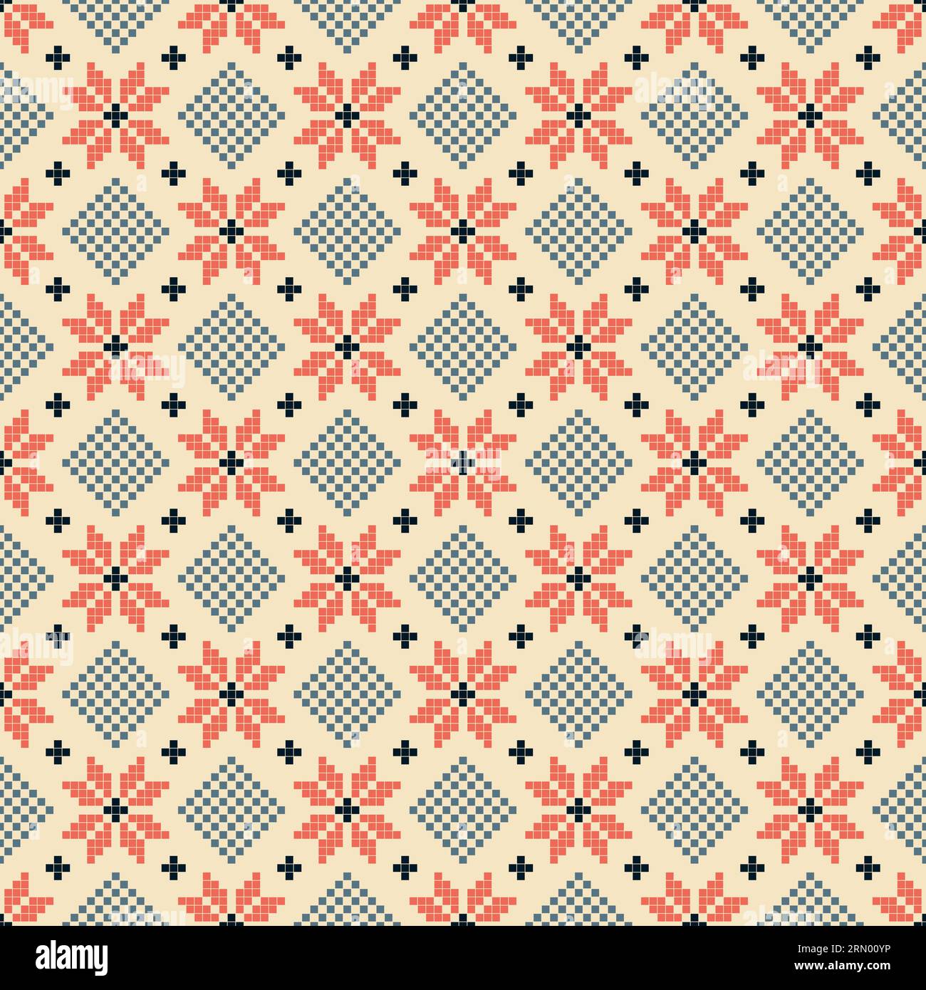 Traditional Latvian embroidery seamless pattern, vector illustration Stock Vector Image & Art ...