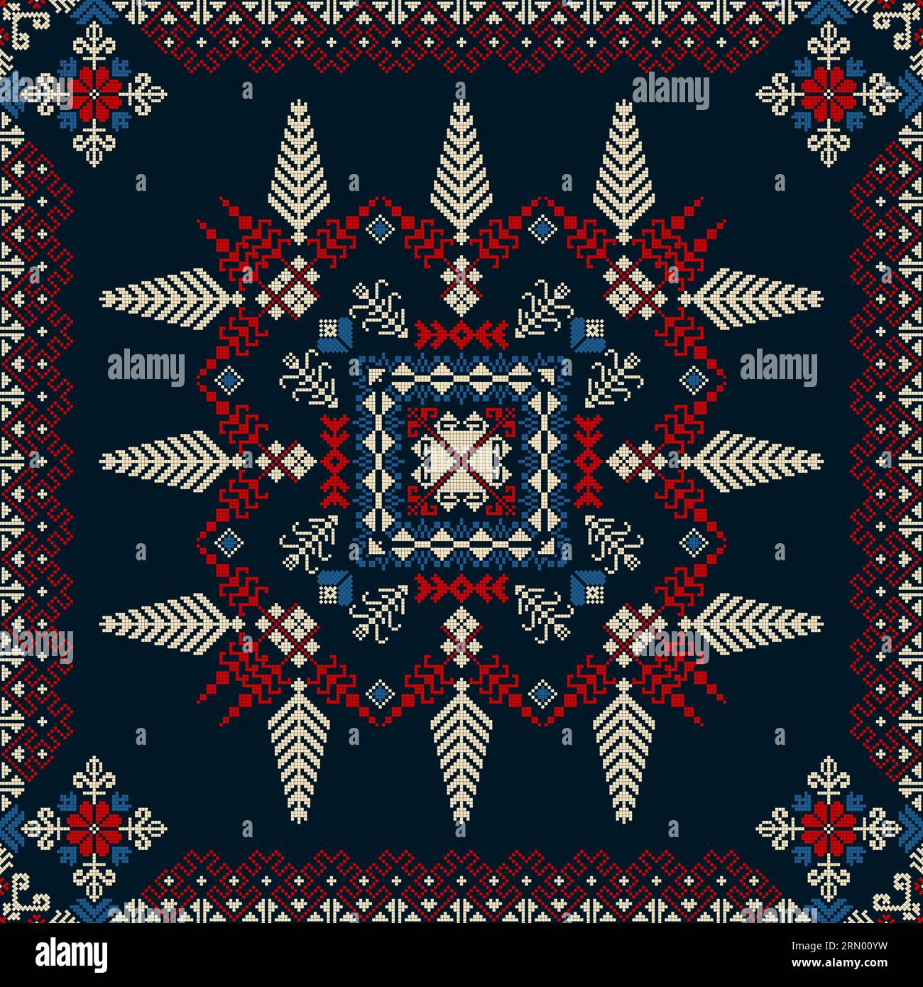 Traditional Latvian embroidery seamless pattern, vector illustration Stock Vector Image & Art ...