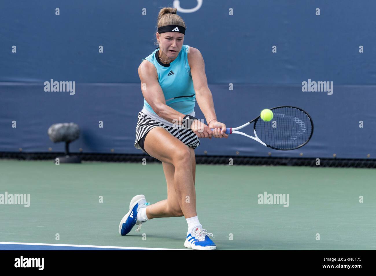 Karolina Muchova of Czechia returns ball during 2nd round against ...