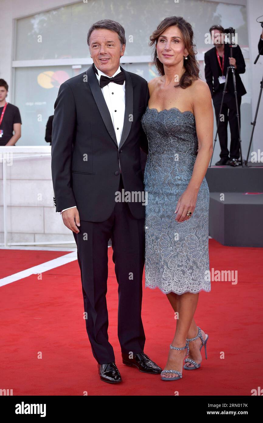 Venice, Italy. 30th Aug, 2023. Matteo Renzi and Agnese Renzi attend the ...
