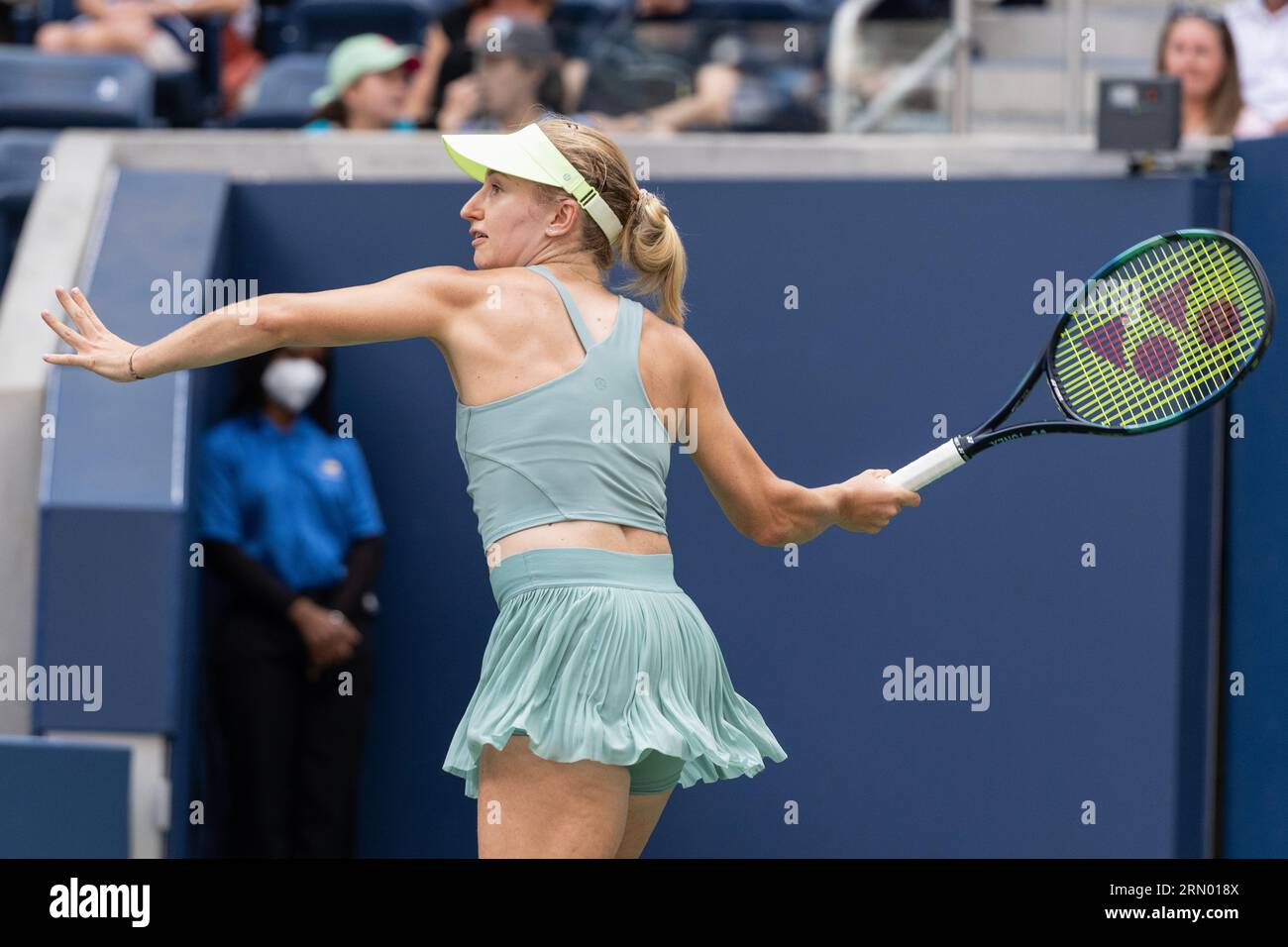 Daria Saville of Australia returns ball during 2nd round against Iga ...