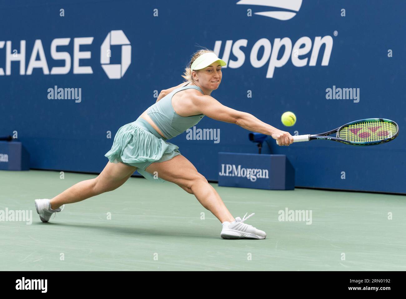 Daria Saville of Australia returns ball during 2nd round against Iga ...