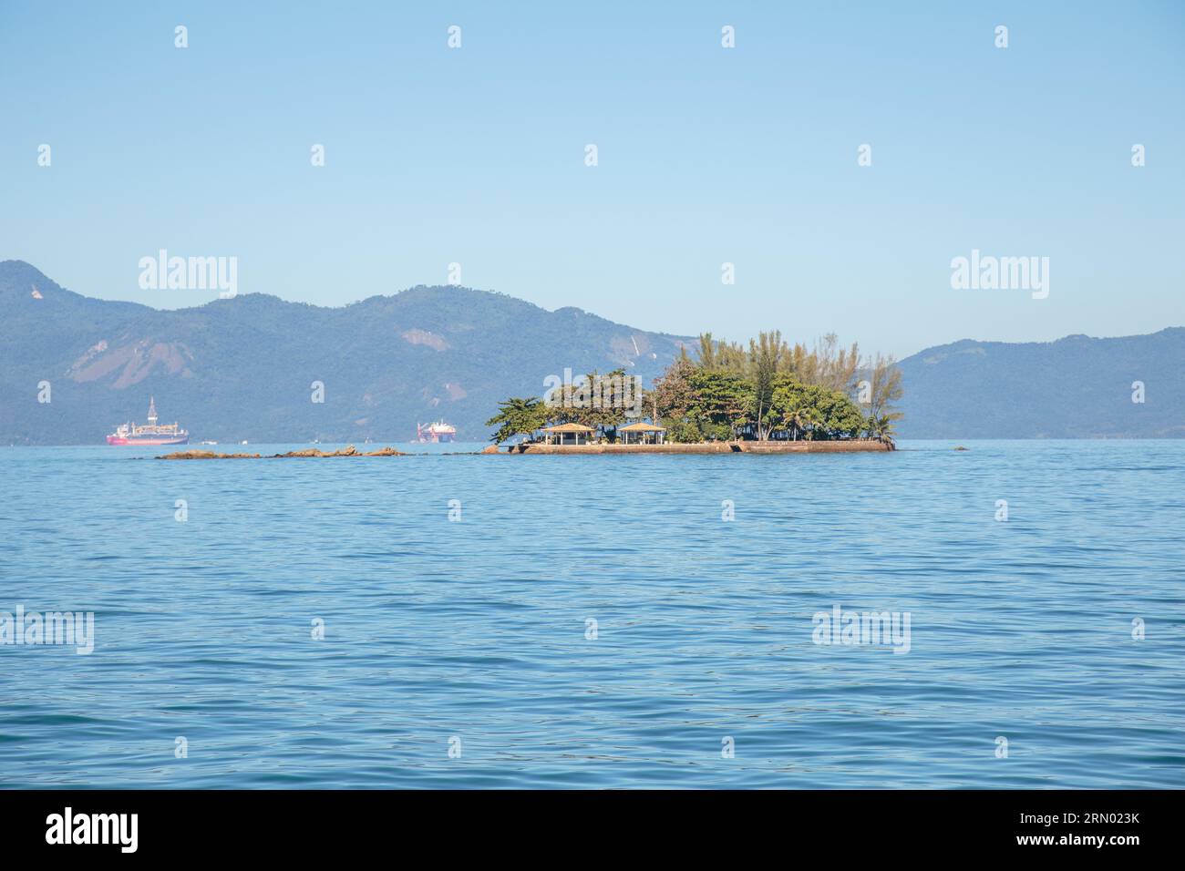 view of the big island of Angra dos Reis in Rio de Janeiro, brazil ...