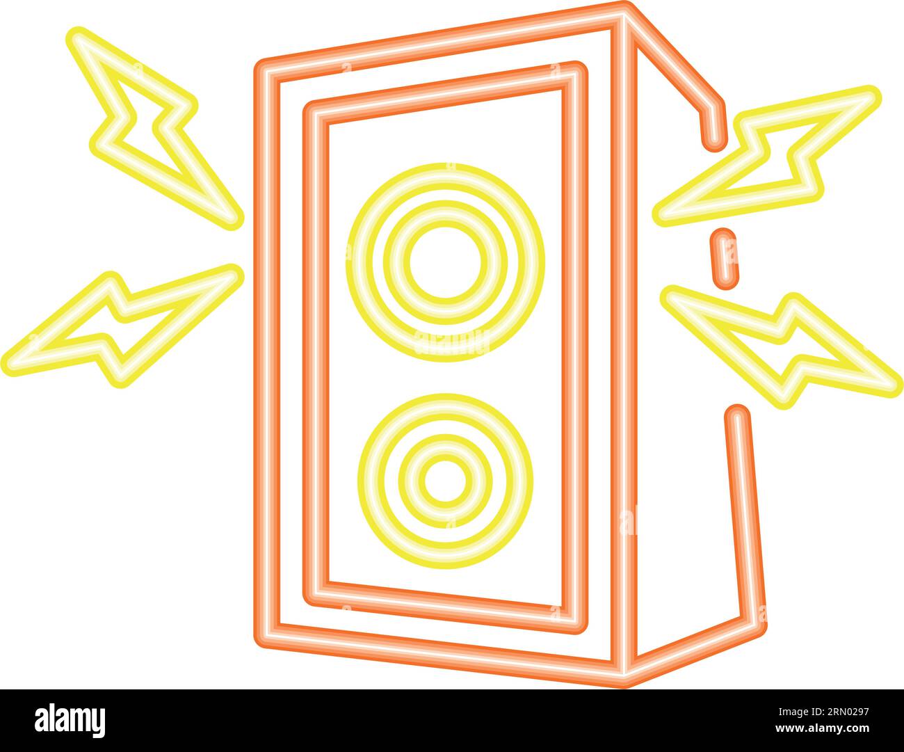 speaker music neon noise Stock Vector Image & Art - Alamy