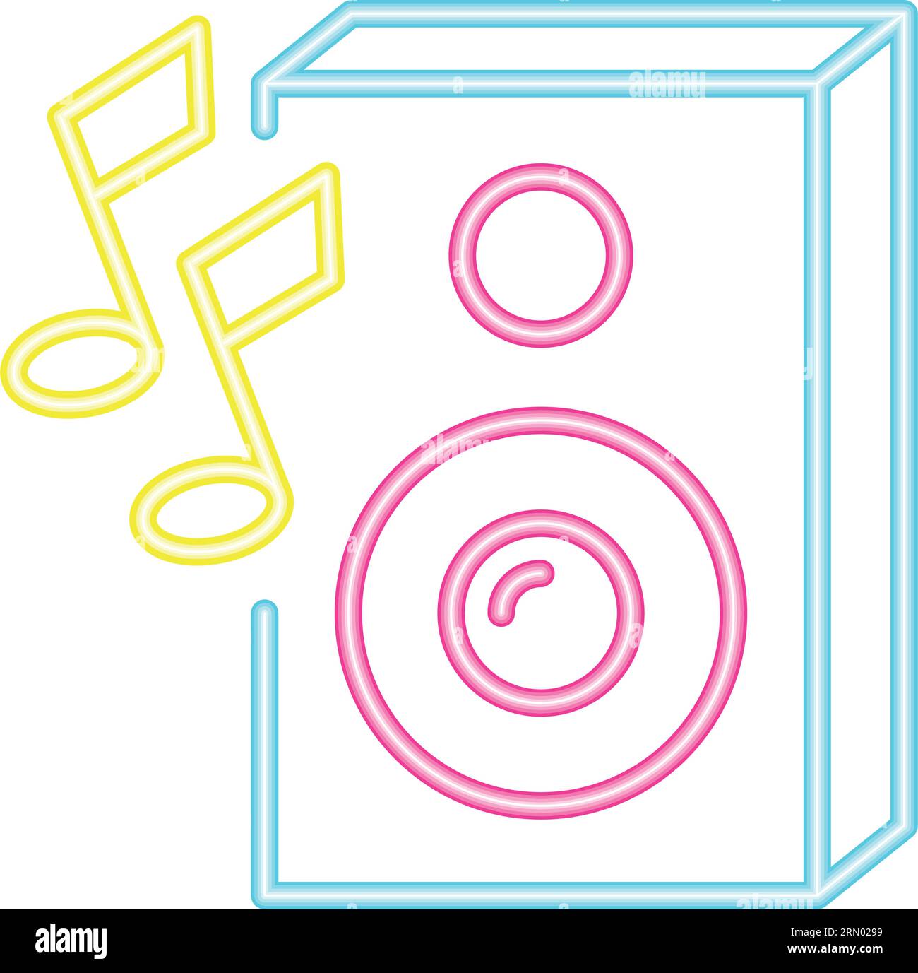 speaker music neon volume Stock Vector Image & Art - Alamy