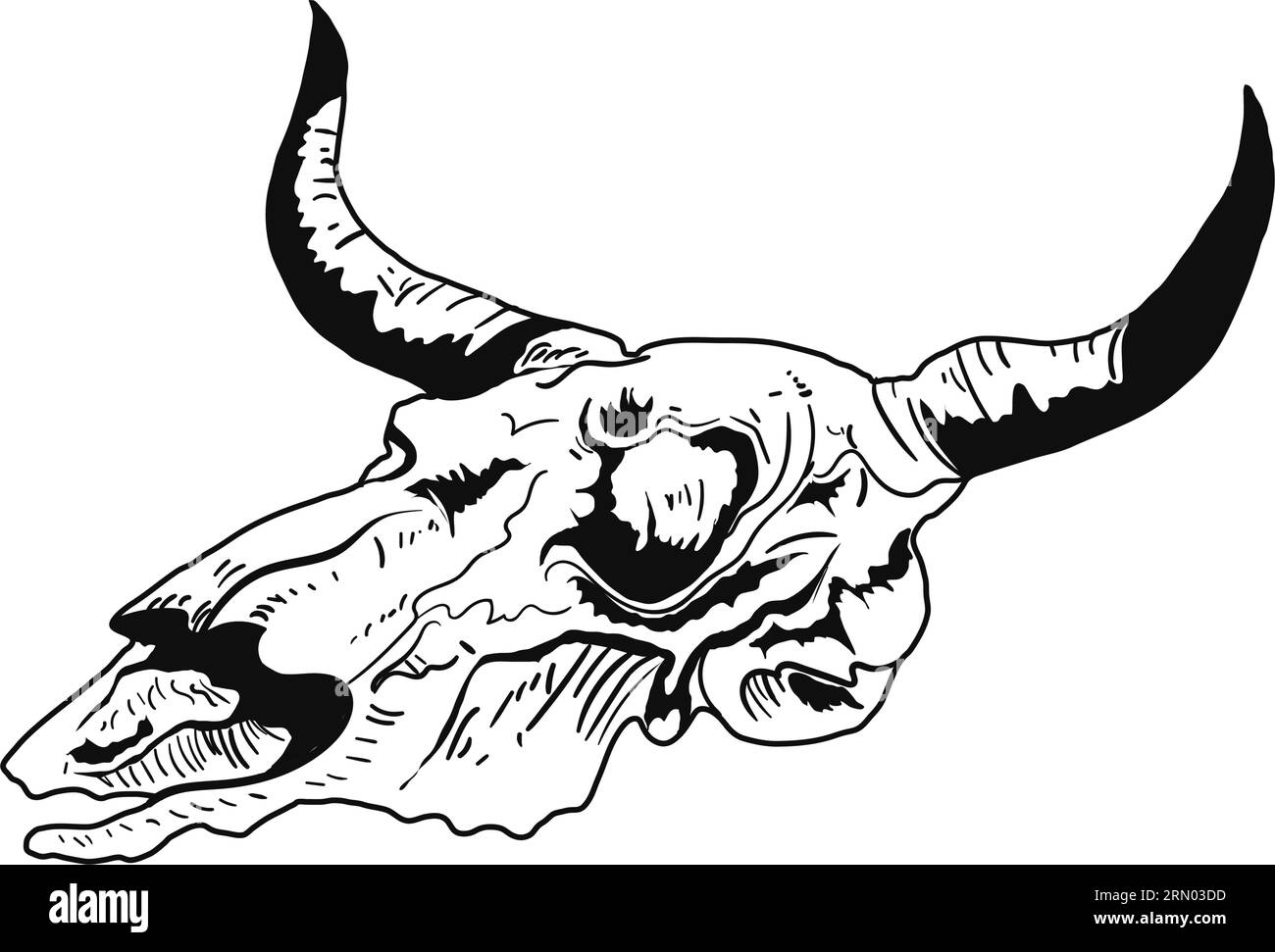 Bull Skull Horns Style icon Stock Vector Image & Art - Alamy