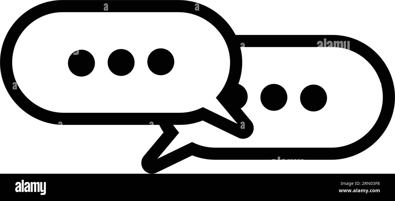 Conversation symbol Black and White Stock Photos & Images - Alamy