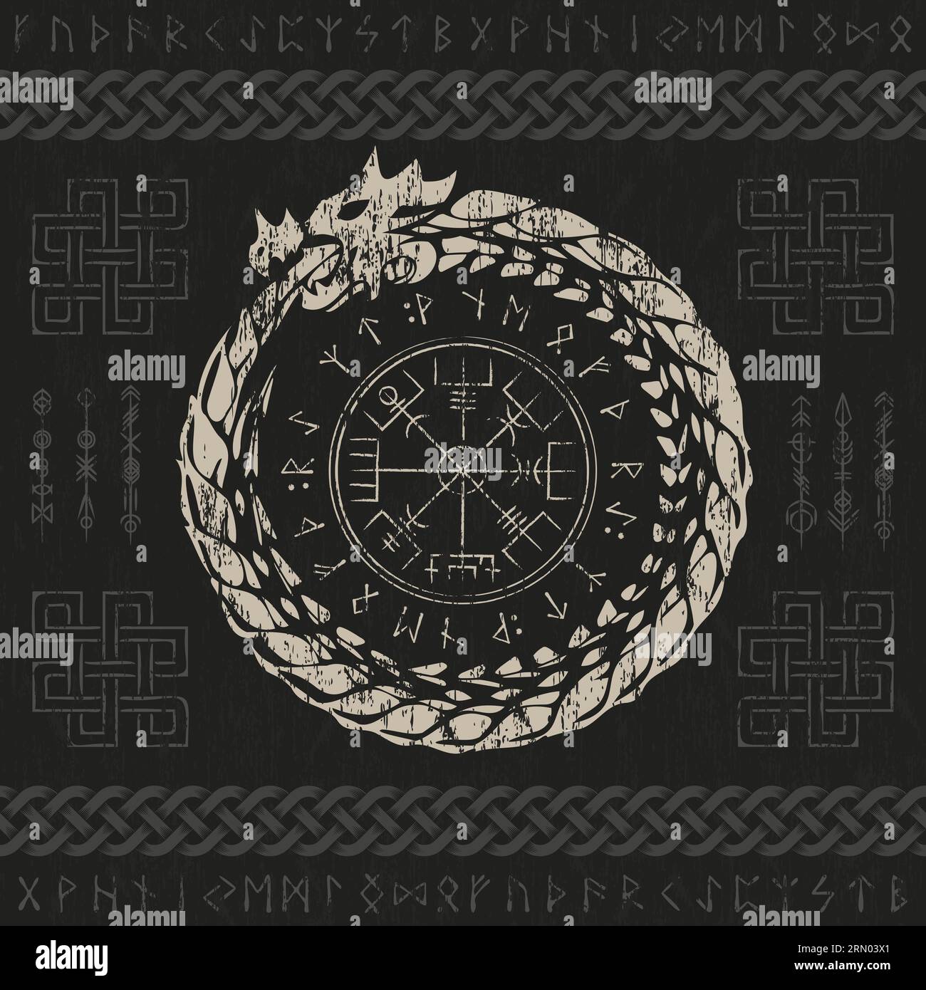 Runes dragon hi-res stock photography and images - Alamy