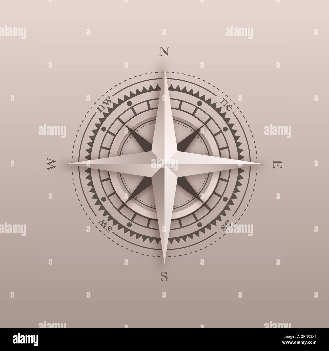 Compass 3d symbol poster Stock Vector Image & Art - Alamy