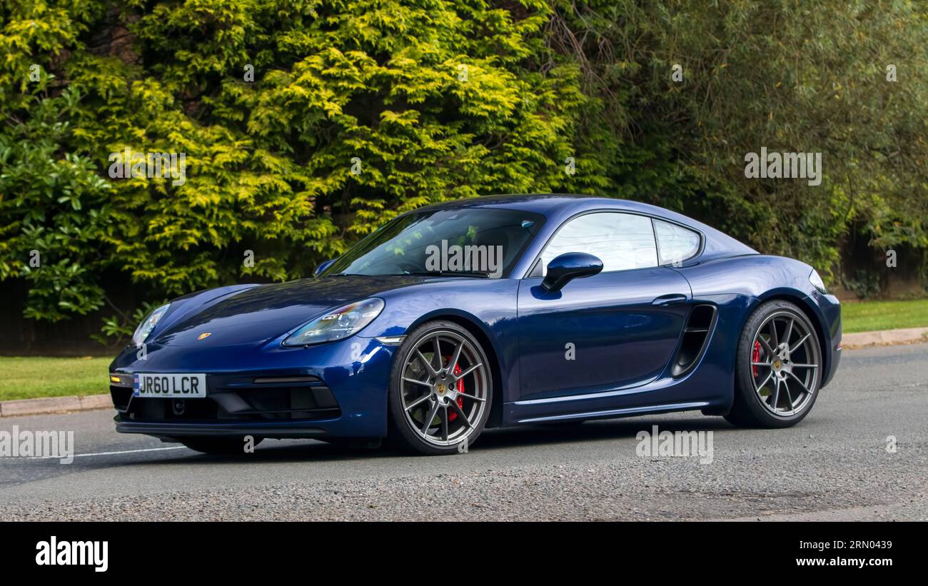Whittlebury,Northants,UK -Aug 27th 2023: 2022 blue Porsche 718 Cayman ...