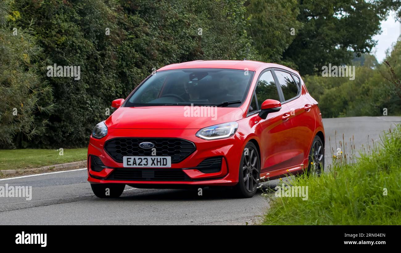 Whittlebury,Northants,UK -Aug 27th 2023: 2023 red Ford Fiesta ST line ...