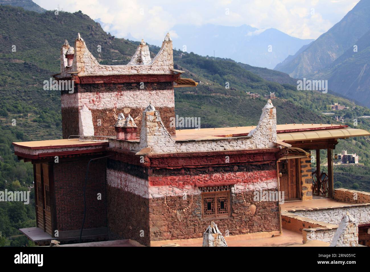 ABA, CHINA - AUGUST 10, 2023 - A general view of Jiaju Tibetan Village, one of China's most ...