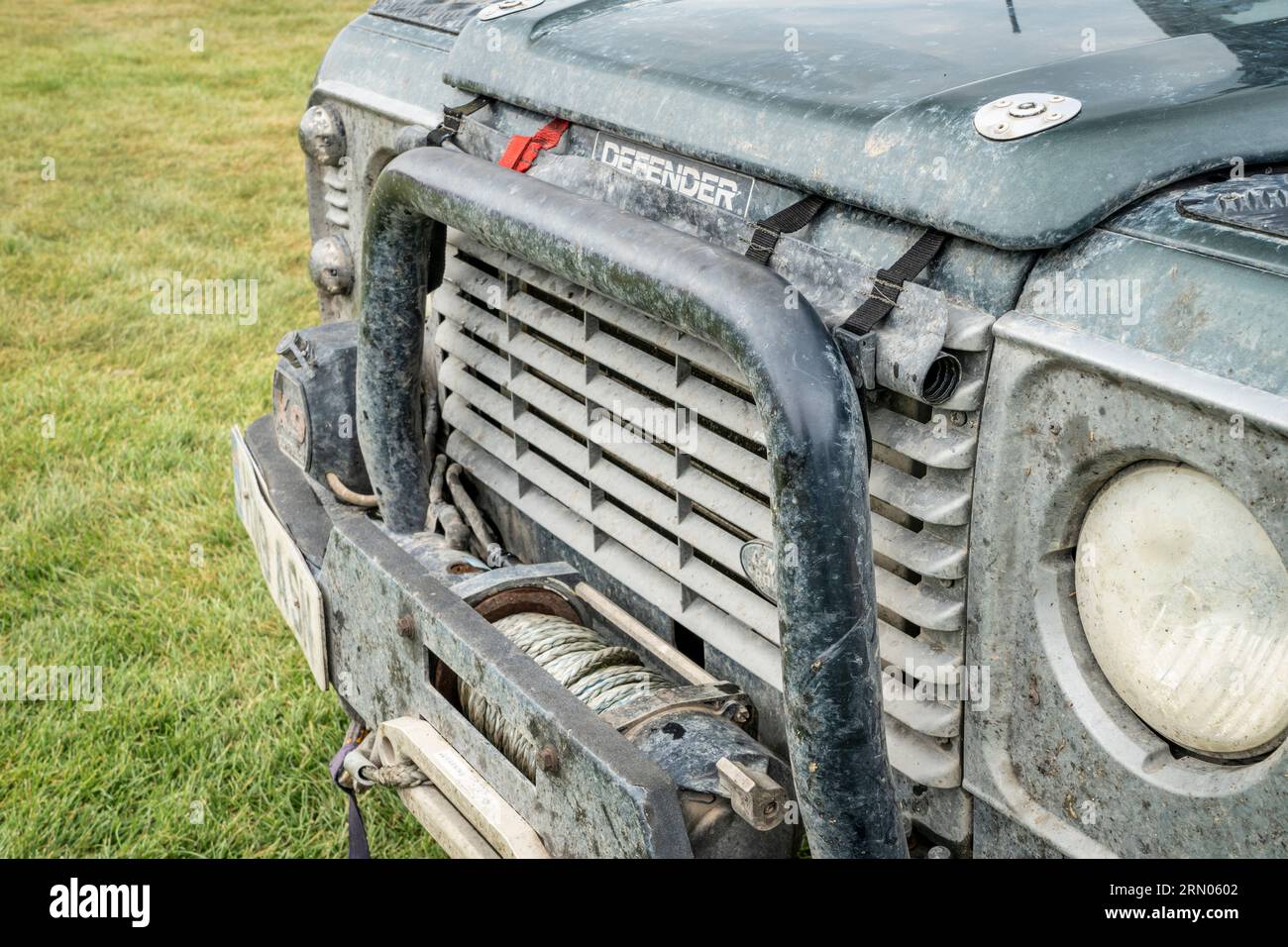 Loveland, CO, USA - August 26, 2023: A detail of classic Land Rover ...