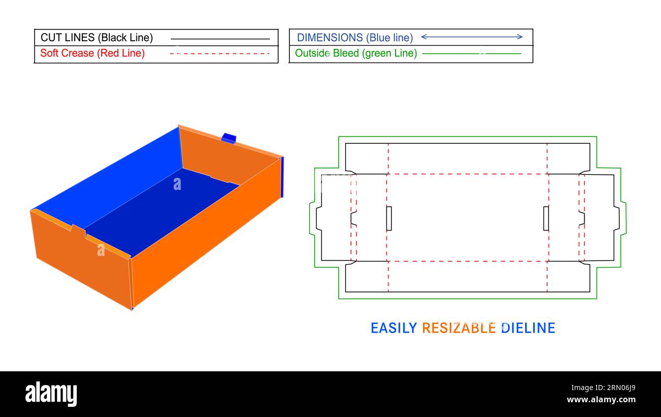 Two side double walls and side lock tray box and cardboard custom box ...