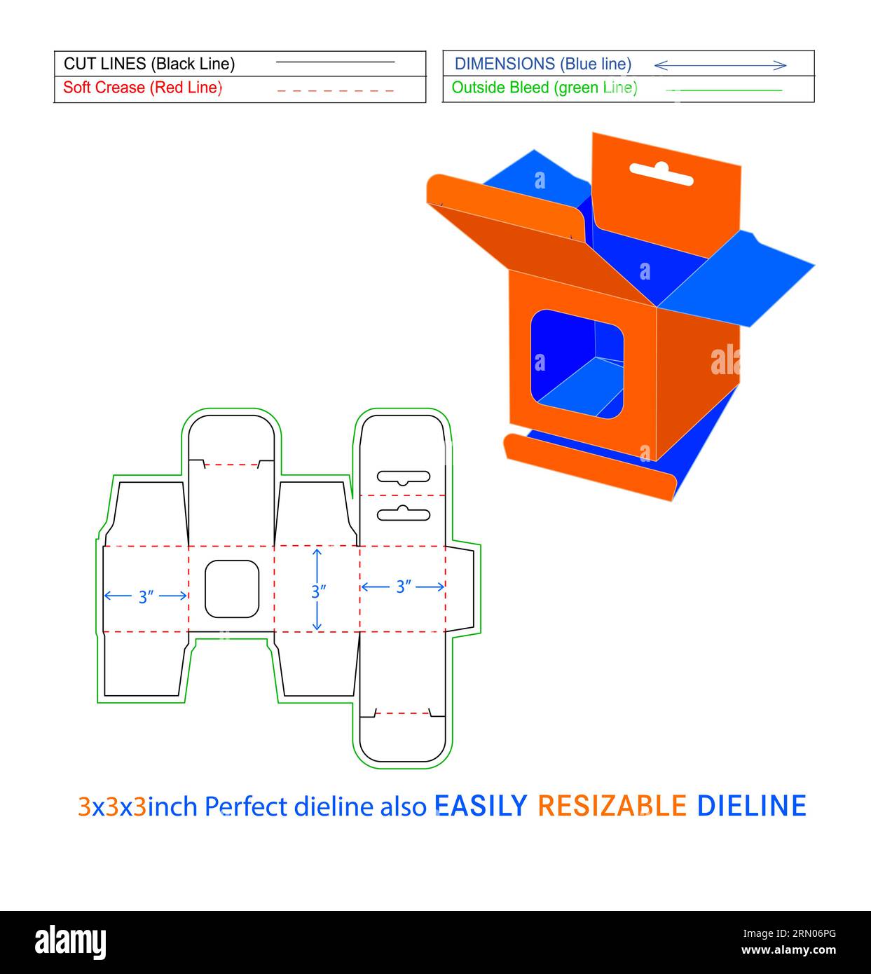 Snap lock mobile charger box, Hanging window box 3x3x3 inch box die ...