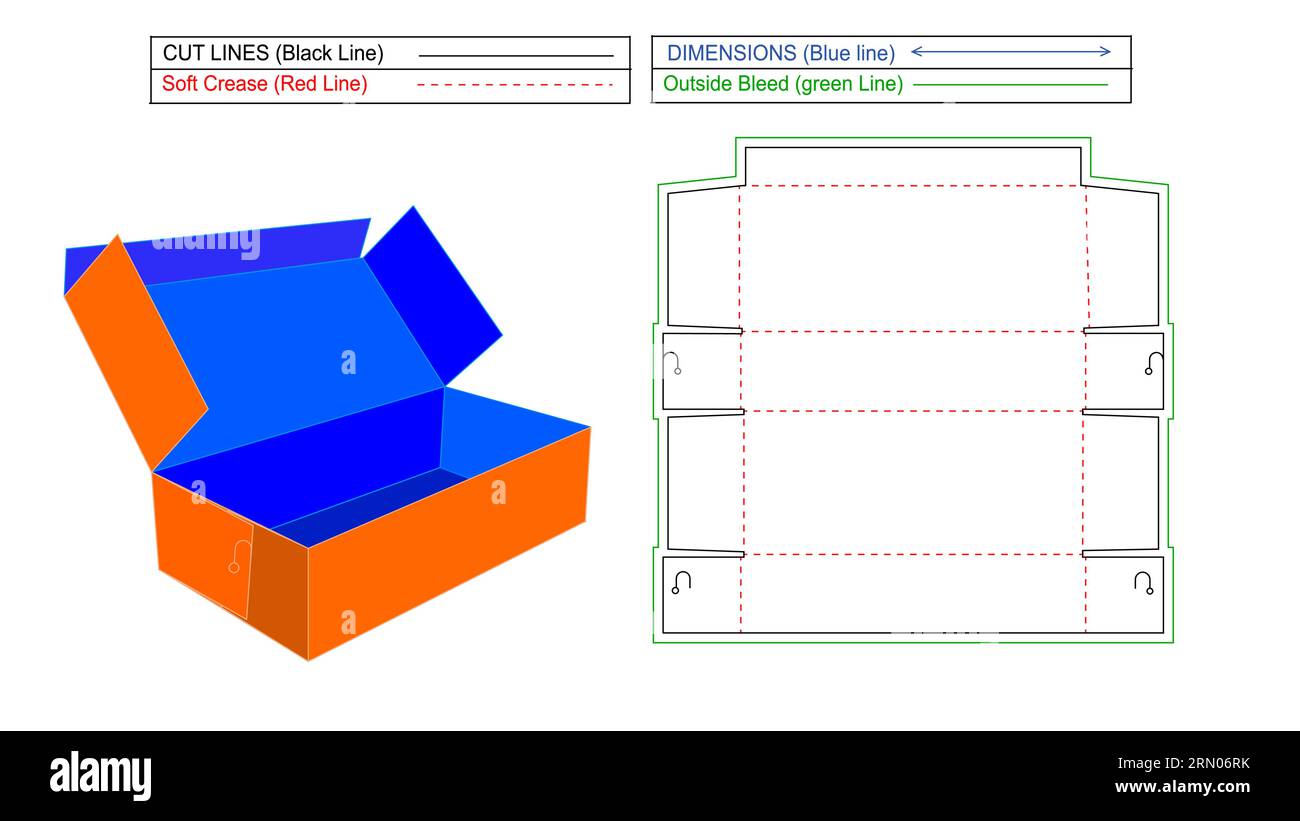 Standard Corrugated shipping box and carton cardboard box, 3D render ...