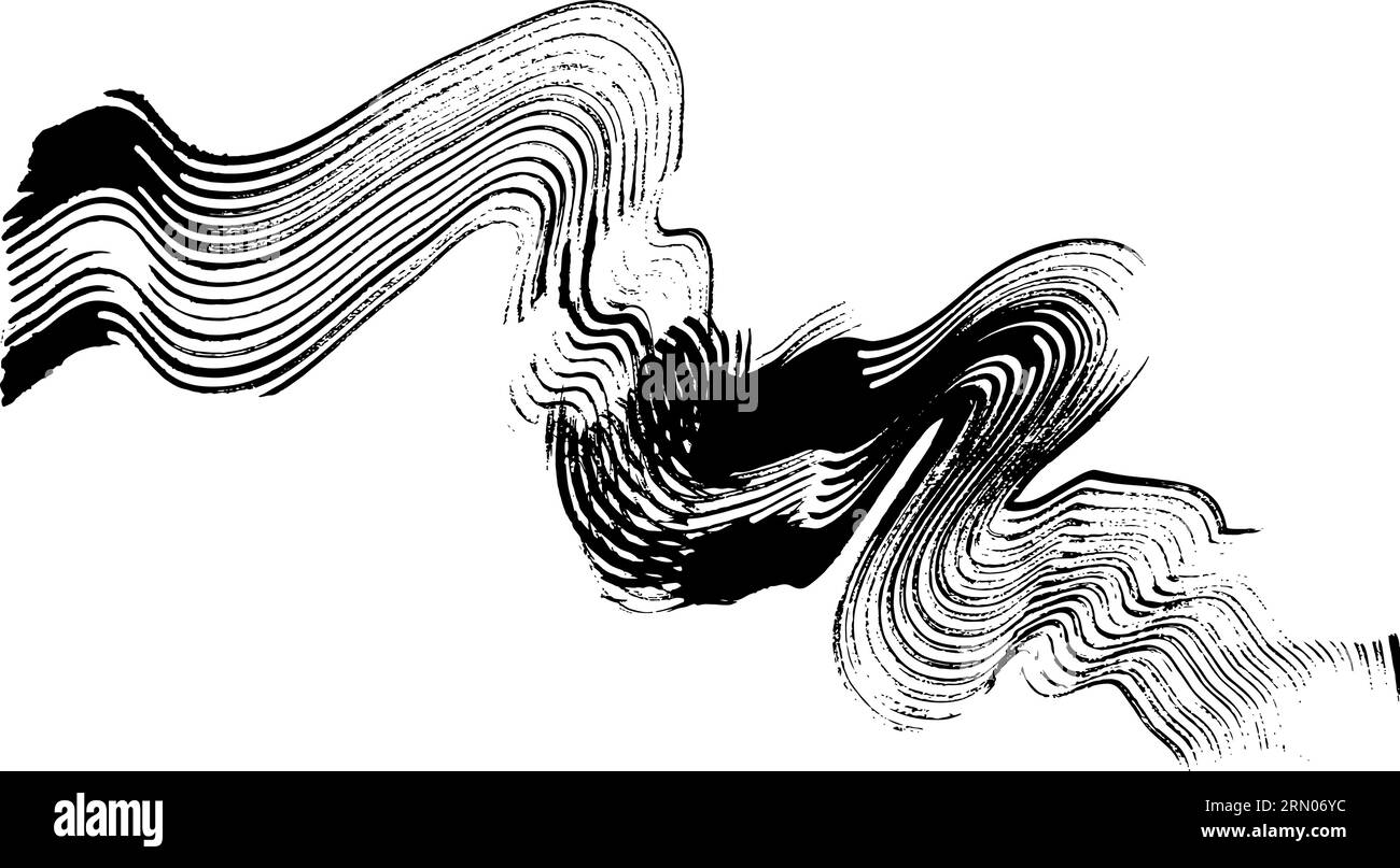 Dry Brush Wave Broad Stroke Element Stock Vector Image & Art - Alamy