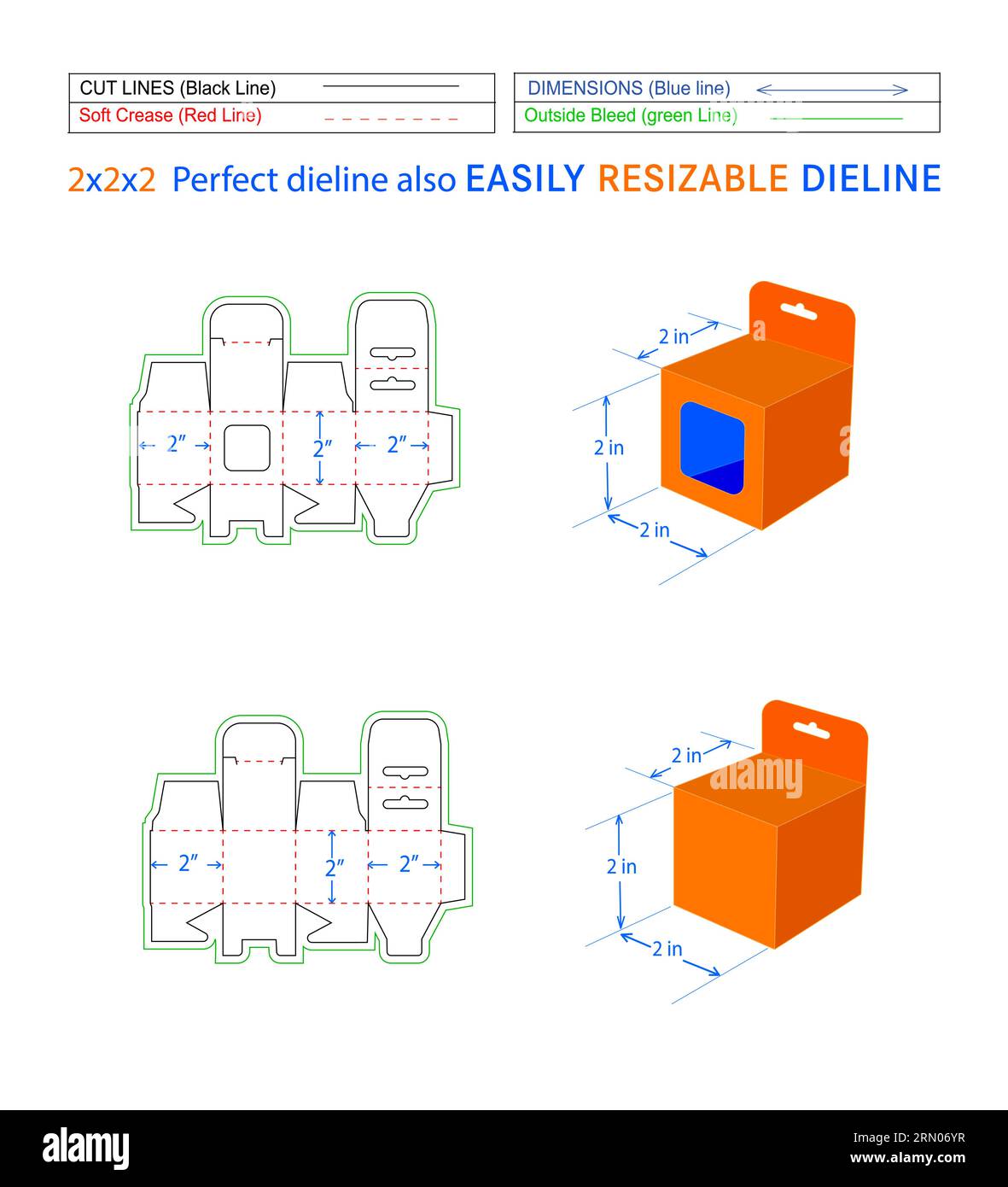 Hanging box, Snap bottom lock mobile charger box, 2x1x2 in box die line ...