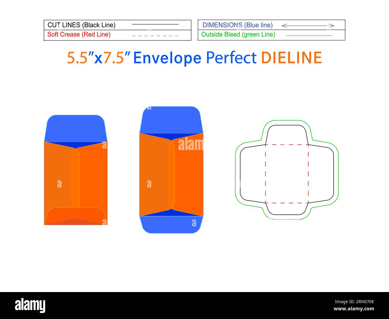 Small size Open end envelope or Catalogue envelope 5.5x7.5 inch die ...