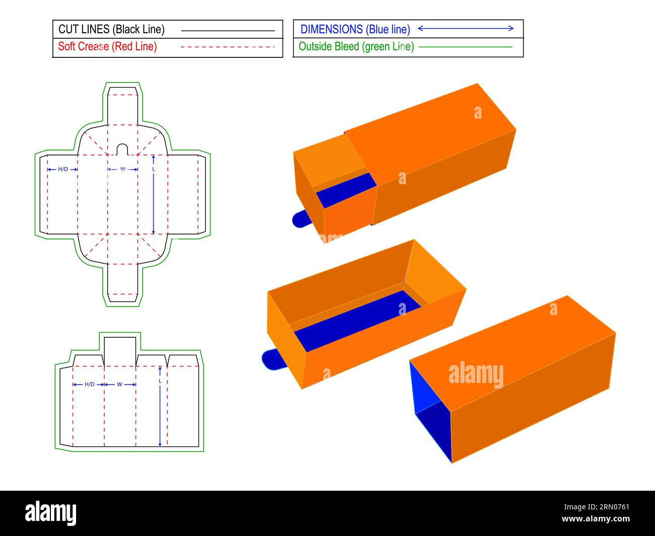 Sleeve gift box, drawer style sleeve cardboard gift boxes, die line ...