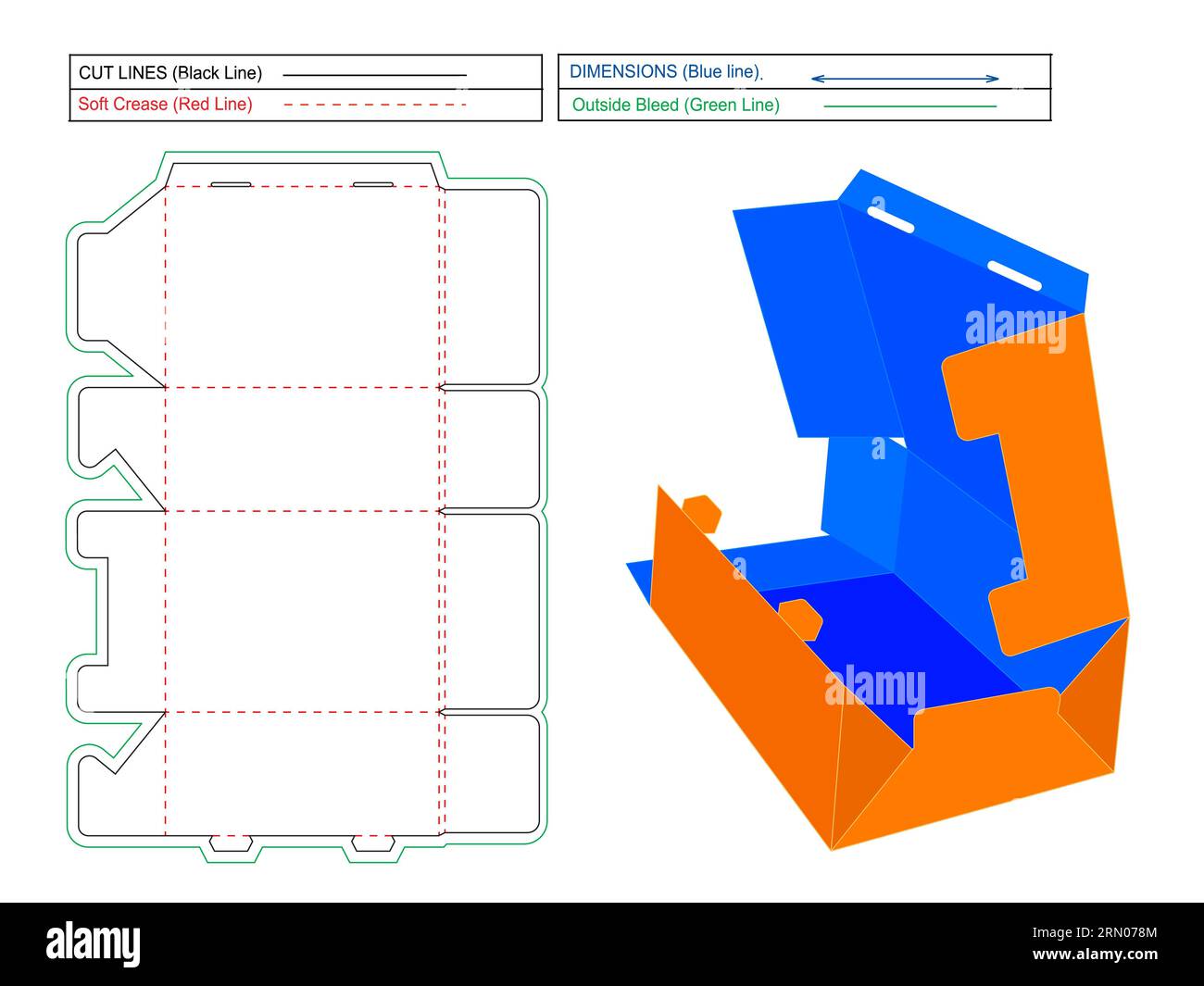Shoe cover box without glue and with holding notch, Bottom snap lock ...