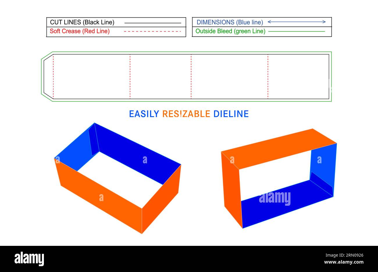 Cardboard paper sleeve and Corrugated paper sleeve box die line ...