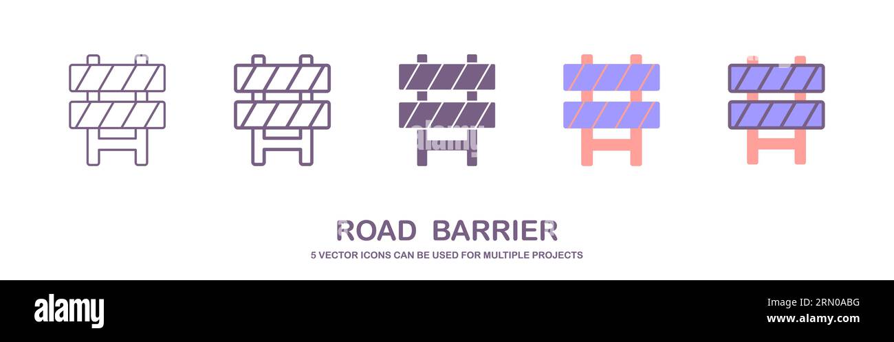 Road barrier icon flat. Vector illustration symbol and bonus pictogram ...
