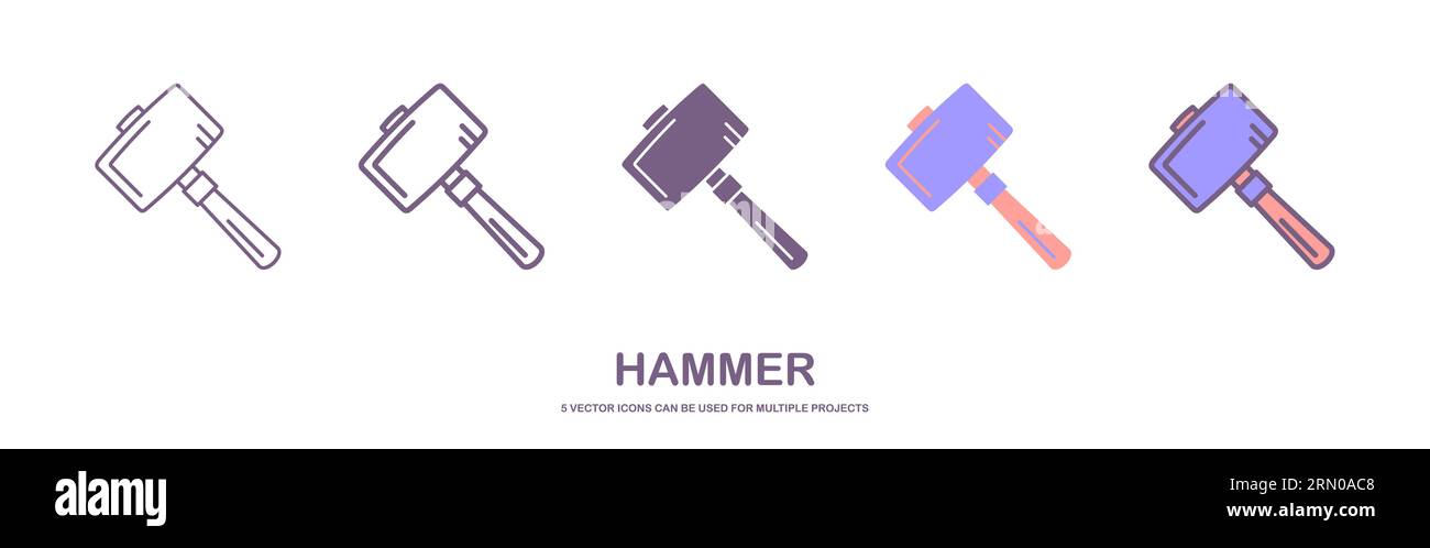 Gavel Metro Style Icons